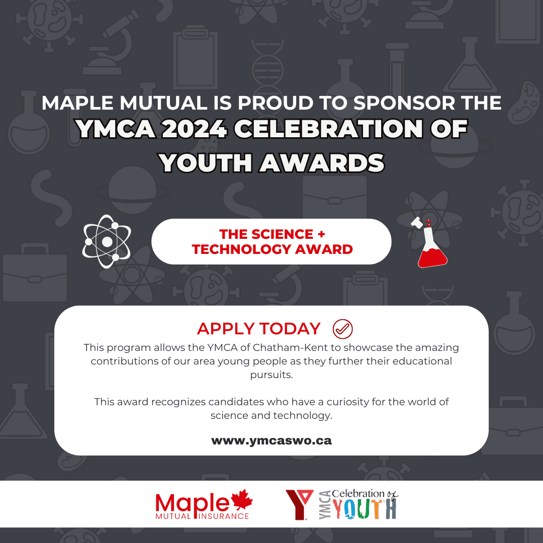 YMCA 2024 Celebration of Youth Awards Sponsor | Maple Mutual Insurance